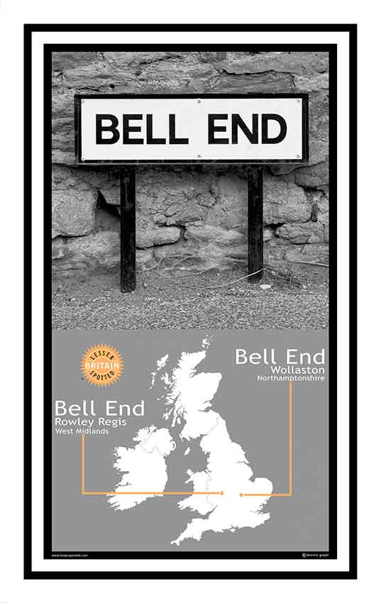 Bell End Road Sign Tea Towel – Lesser Spotted Images