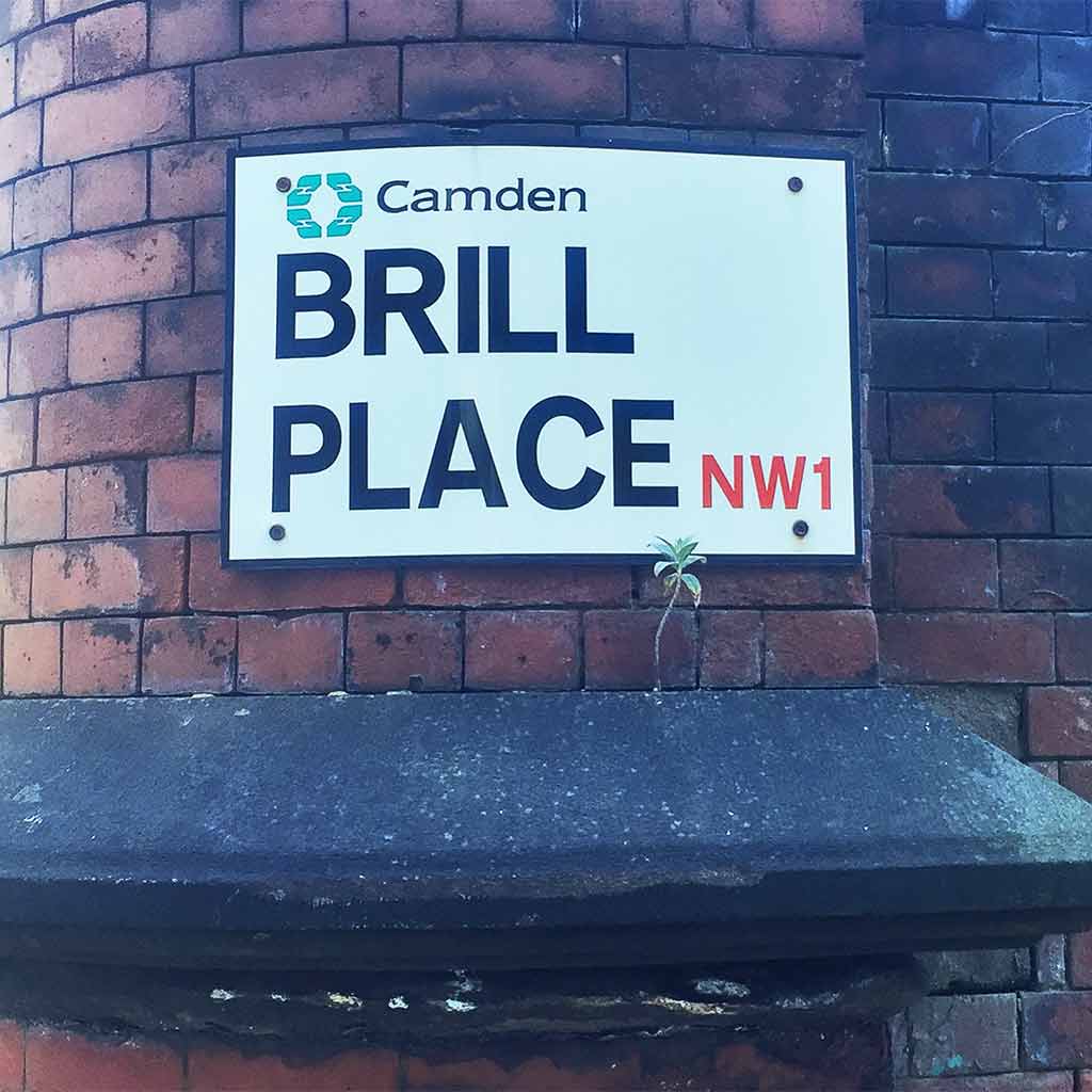 Greeting Card - Instadom "Brill Place Road Sign - Camden, London ...
