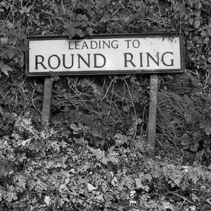 Round Ring - Road Sign Greeting Card – Lesser Spotted Images